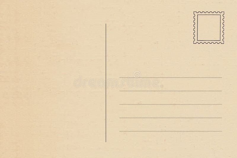 Back of Vintage Blank Postcard Stock Photo - Image of correspondence ...