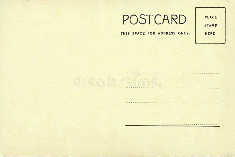 Vertical Back Of Postcards