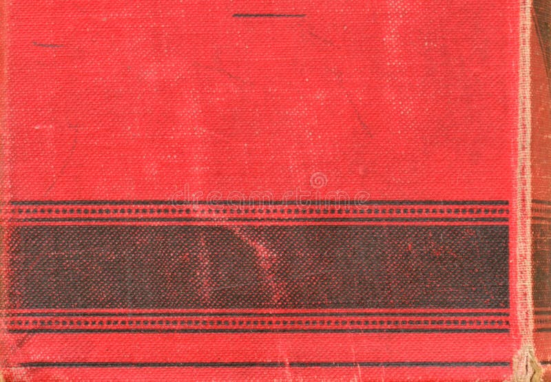Back of Vintage Book. Fine-grained Motive with Red and Black Texture ...