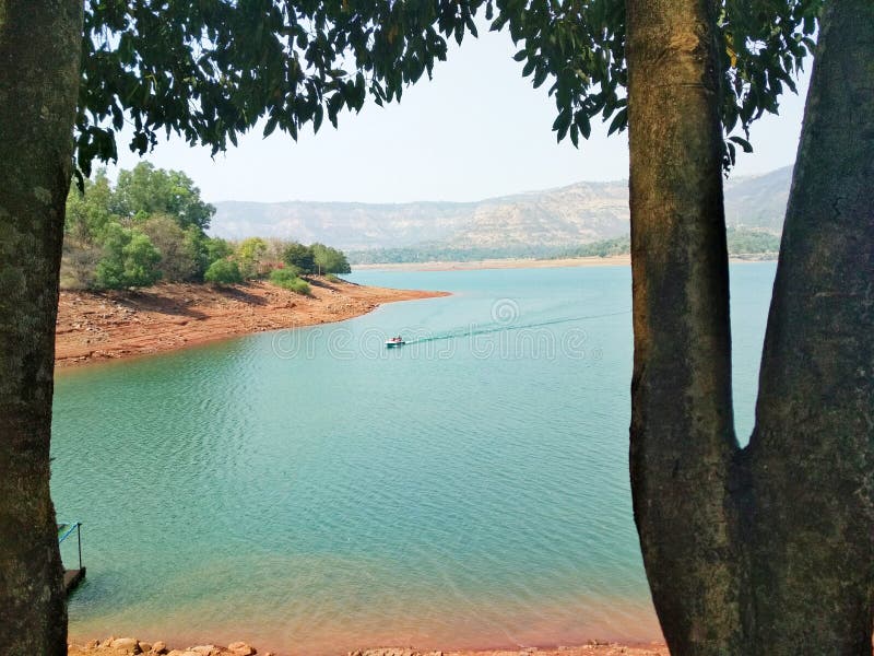 Back Water of Panshet Dam stock image. Image of nature - 187045515