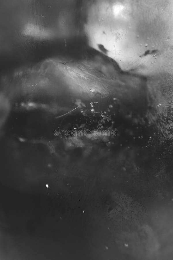 Teksture of Ice Cubes on the Background of Deep Orange Light Stock ...