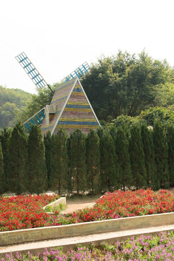 Back of windmill stock image. Image of houselet, house - 54983233