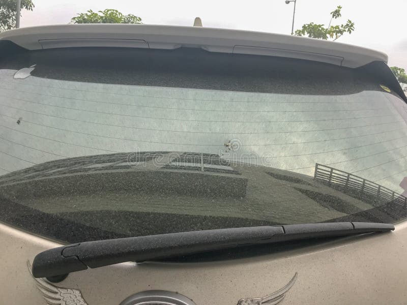 Back Windshield Wiper of the Car Stock Photo - Image of close, safety ...