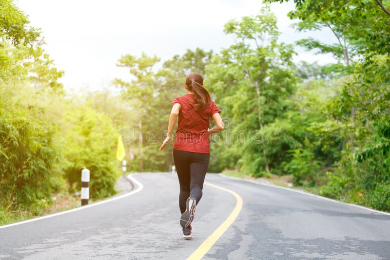 Back of woman runner stock image. Image of outdoor, leisure - 165123125
