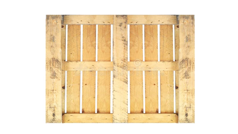 Back Of Wood Pallet On White Background In Top View Stock Photo - Image ...