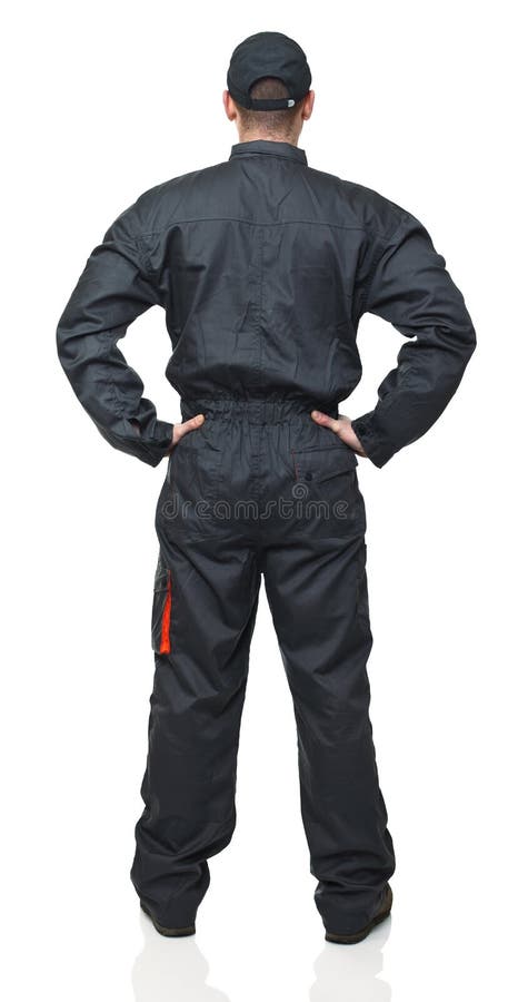 Back of worker stock photo. Image of side, white, standing - 18331522