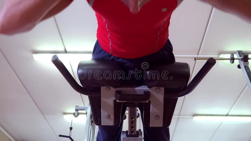 Weight Machine Triceps Workout Stock Footage - Video of gymnasium ...