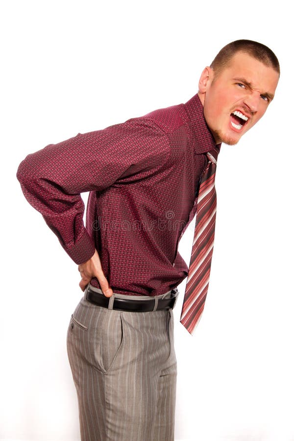 Backache stock image. Image of boss, scream, businessman - 14288989