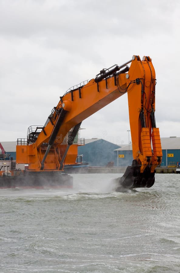 Backacter Simson stock photo. Image of machine, dredging - 13714894