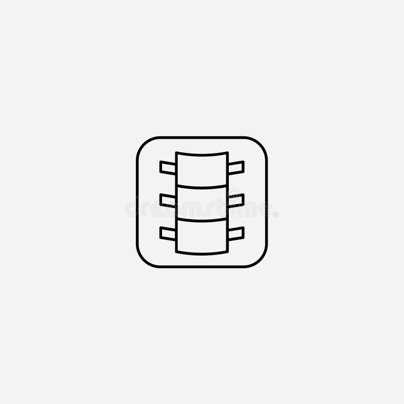 Backbone Vector Icon Sign Symbol Stock Vector - Illustration of ...