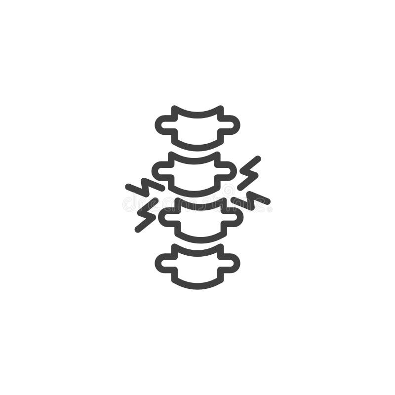 Backbone pain line icon stock vector. Illustration of human - 158308140 Backbone pain line icon stock vector. Illustration of human - 158308140
