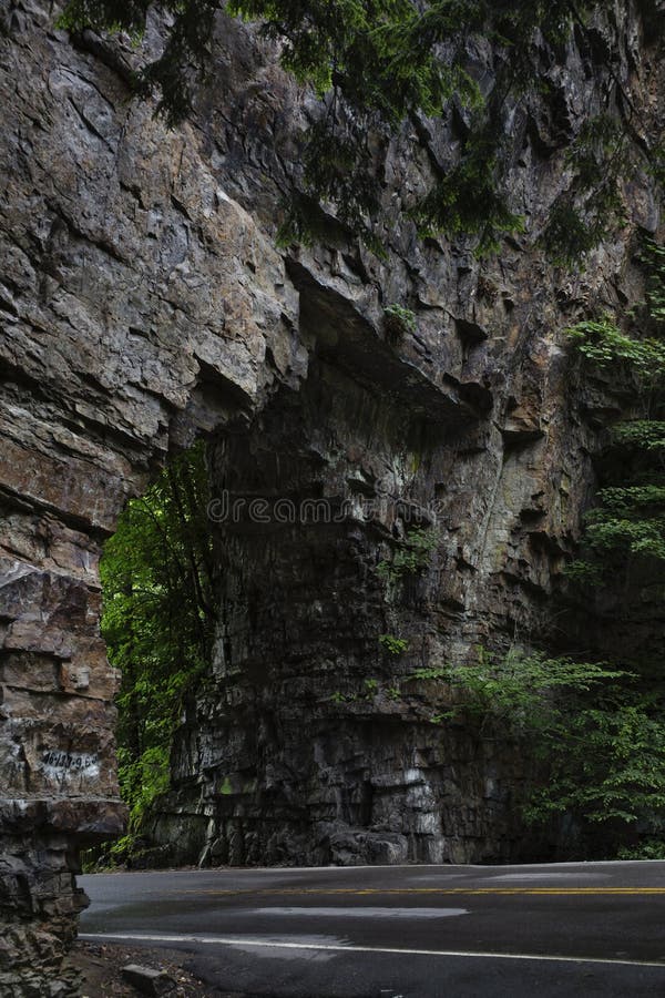 Backbone Rock in Damascus Virginia Stock Photo - Image of highway ...