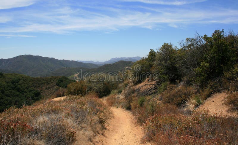 Backbone Trail Panorama stock photo. Image of trail, gray - 25708396