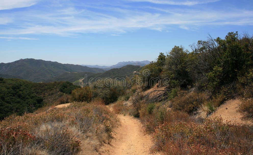 Backbone Trail Panorama stock photo. Image of trail, gray - 25708396