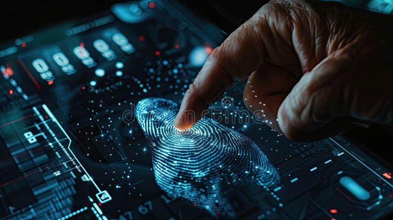 Biometric Security System Scanning Fingerprints for Access Control ...