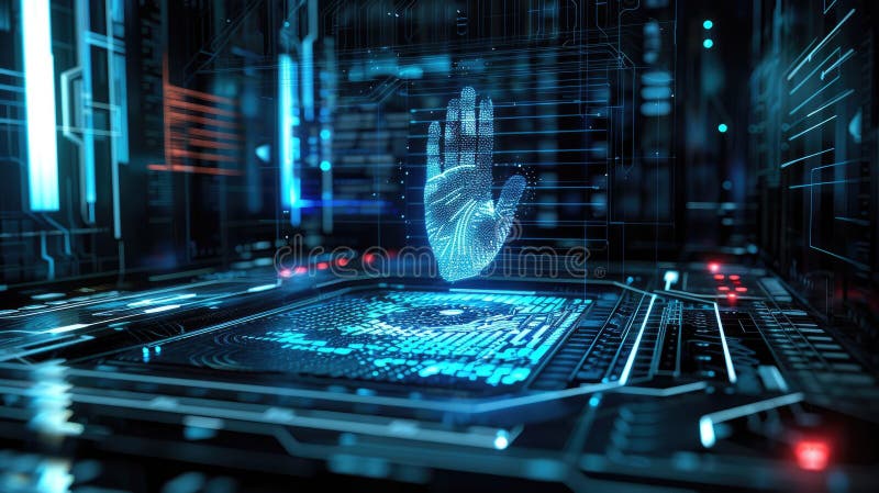 Biometric Security System Scanning Fingerprints for Access Control ...