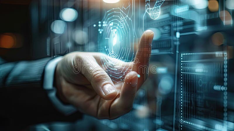 Biometric Security System Scanning Fingerprints for Access Control ...