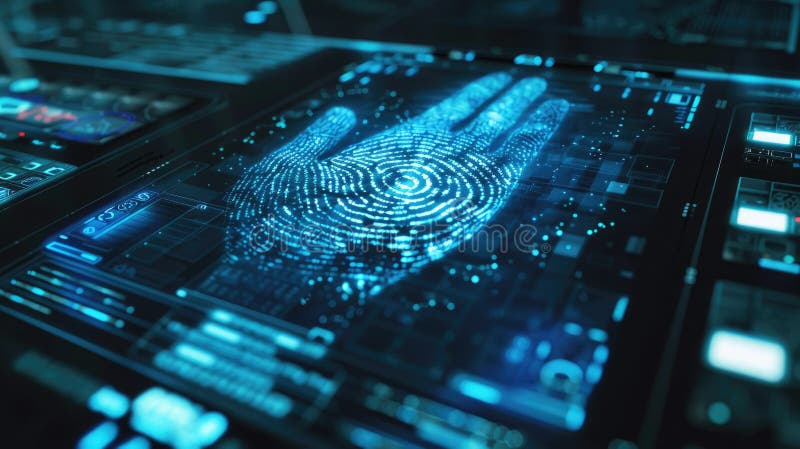 Biometric Security System Scanning Fingerprints for Access Control ...