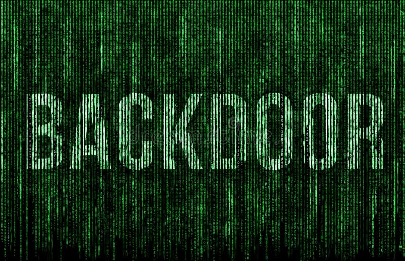 Backdoor in a Computer System Stock Illustration - Illustration of ...