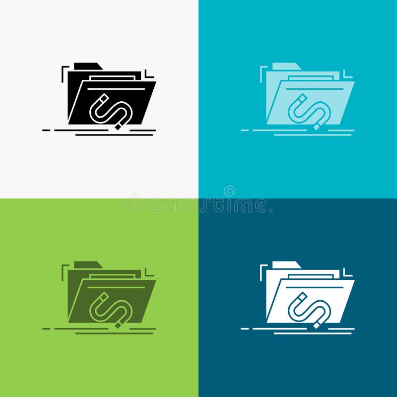 Backdoor, Exploit, File, Internet, Software Icon Over Various Background. Glyph Style Design ...