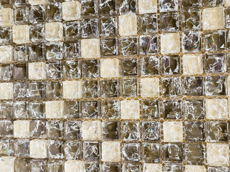 Combination of Glass Squares in Brown Colors for Decoration of Walls ...