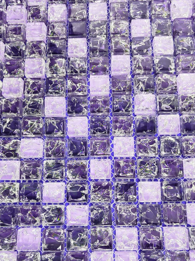 Combination of Glass Squares in Purple Colors for Decoration of Walls ...