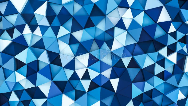 Backdrop Blue Triangle. 3D Rendering Stock Illustration - Illustration ...