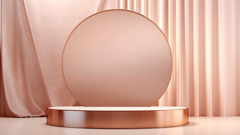 Elegant Studio Background in Rose Gold Colors. Modern Podium for ...