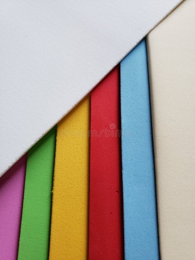 Abstract Design with Sheets of Foamy in Various Colors Stock Photo ...