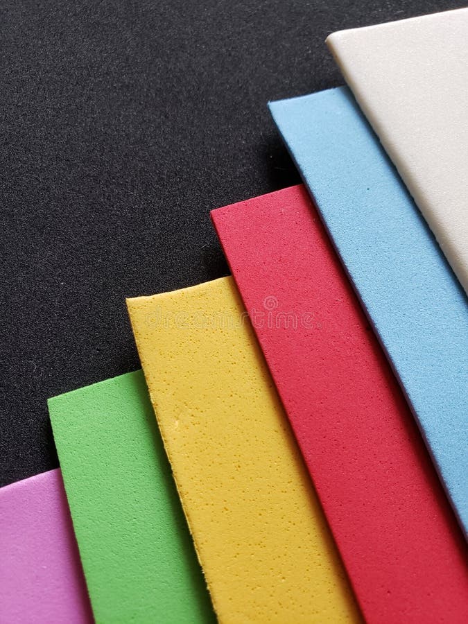 Stacked Sheets of Foamy in Various Colors, Background and Texture Stock ...