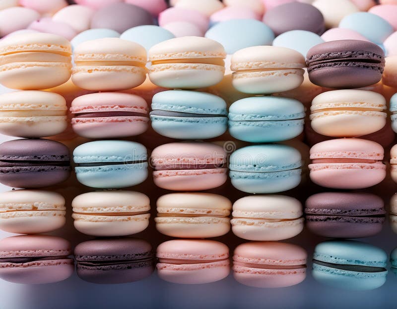 A Backdrop Composed of Smooth, Pastel-colored Macarons in Soft Hues ...