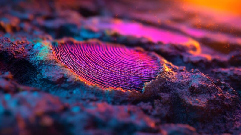 The Backdrop Consists of a Wide Array of Colorful Fingerprints ...