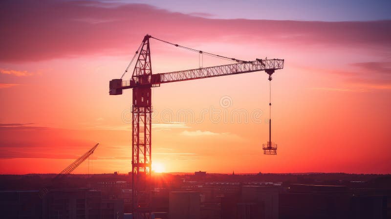 Backdrop construction sun stock illustration. Illustration of structure ...