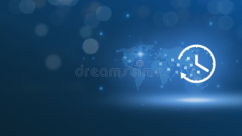 A Backdrop of Contemporary Technology, Including Futuristic Clock Faces ...