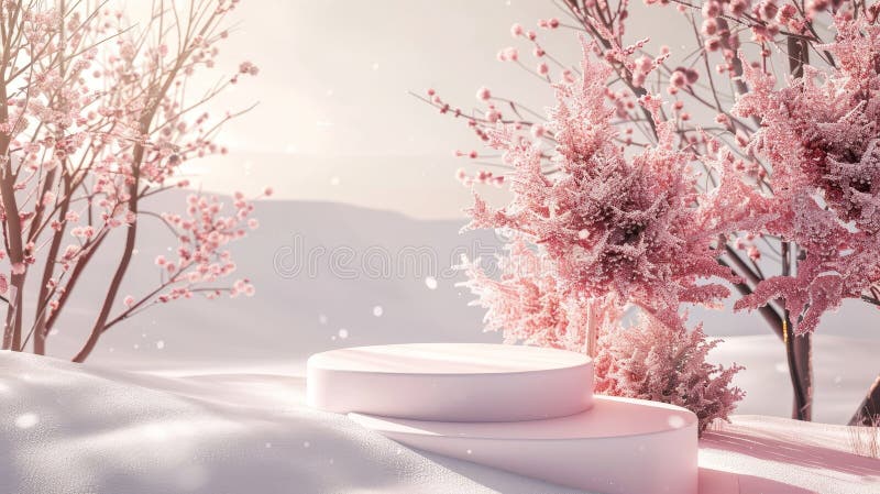 Backdrop for Cosmetic Product Display. Winter Scene Backdrop ...