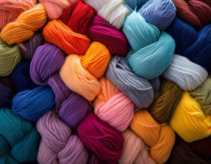 A Backdrop Crafted from Layers of Colorful Knit Yarn Stock Illustration ...