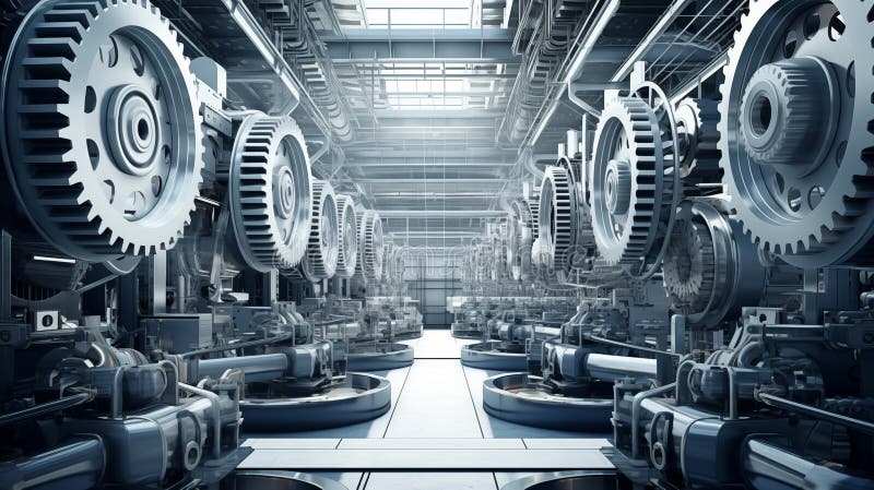 Backdrop of Engine Manufacturing Process in Progress.AI Generated Stock ...