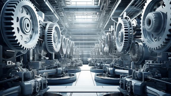 Backdrop of Engine Manufacturing Process in Progress.AI Generated Stock ...