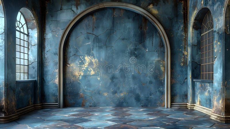 Contemporary Arched Panel Display. Stock Illustration - Illustration of ...