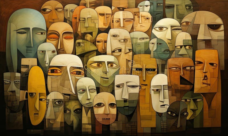 The Backdrop Features a Collage of Human Faces, Symbolizing the Rich ...