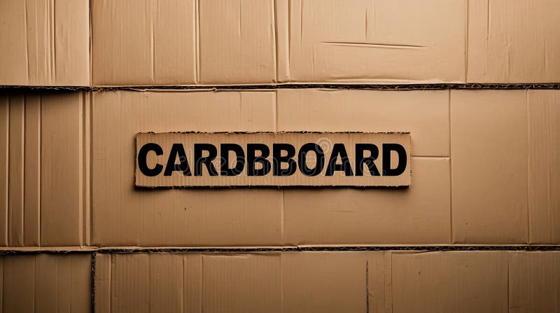 Textured Cardboard Backdrop with Bold Typography Showcasing the Word ...