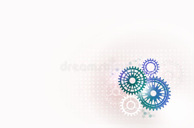 Backdrop with Gears and Cogwheels Stock Illustration - Illustration of ...