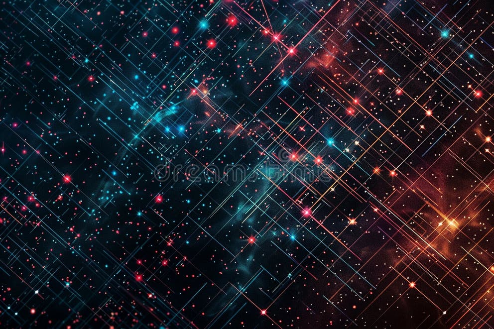 A Backdrop of Geometric Patterns in Cyberspace Illustrating the ...