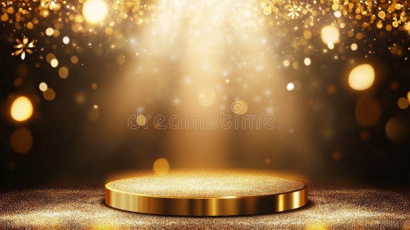 A Backdrop of Glitter, Lights, and a Golden Stage Sets the Scene for ...
