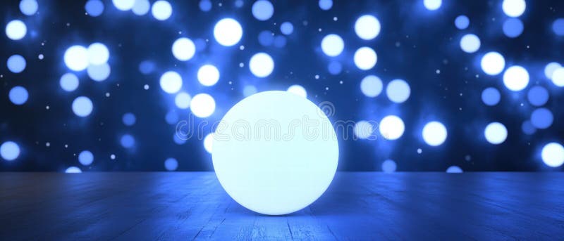 Backdrop Glowing Orb Stand Against a Vibrant Deep Space Background with ...