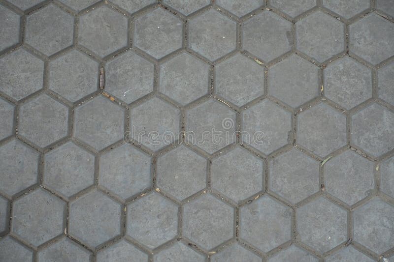 Backdrop - Gray Concrete Pavement with Honeycomb Geometric Pattern ...