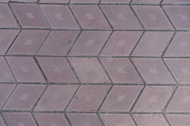Backdrop - Grayish Pink Diamond-shaped Concrete Pavement with Geometric ...