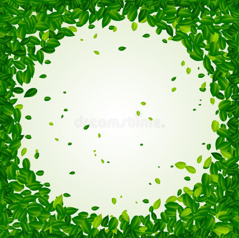 Backdrop with green leaves stock vector. Illustration of summer - 72952594