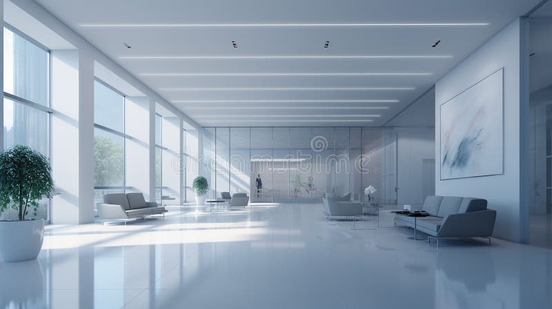In the Backdrop of a Hotel or Office Building Lobby. Stock Image ...