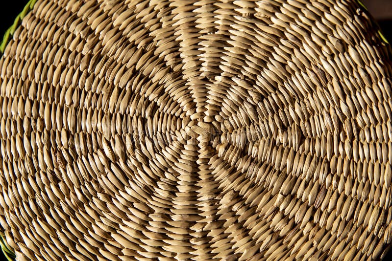 Backdrop of Interwoven Wicker Fiber Forming Concentric Circles Stock ...